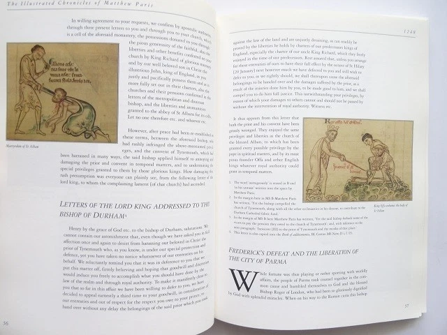 MATTHEW PARIS ILLUSTRATED Chronicle 13th Century Life History Book From ...