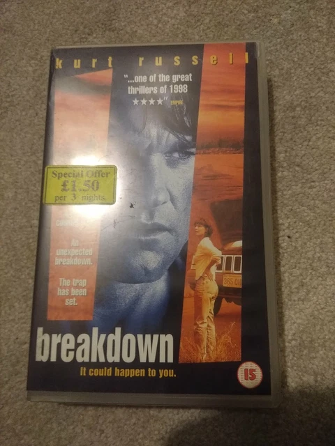BREAKDOWN VHS VIDEO 1st Release Issue Edition Cassette Kurt Russell £2. ...