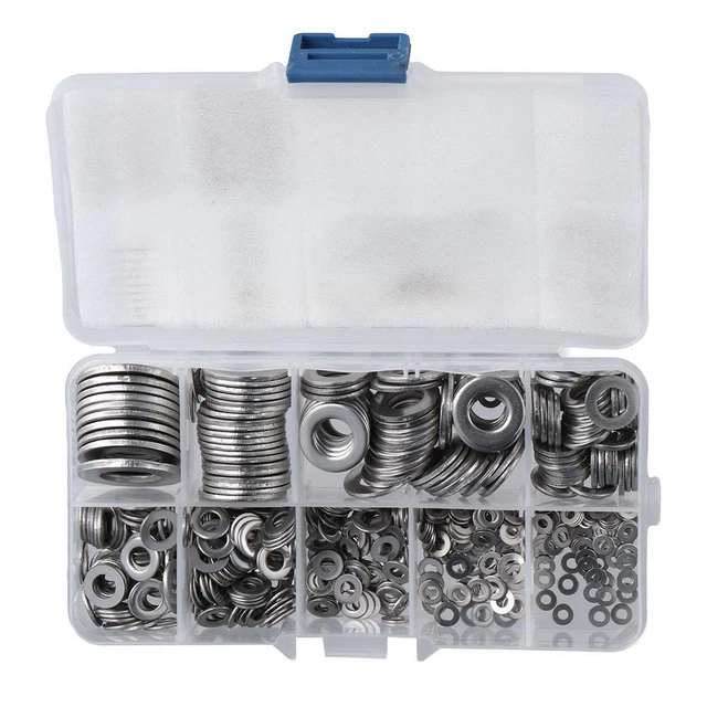 M5 M6 M8 M10 M12 Washer Set Flat Washers Assortment Kit Stainless Steel ...