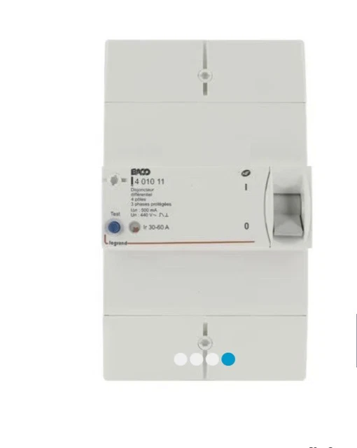 LEGRAND DISJONCTEUR D'ABONNÉ Triphasé tétrapolaire 60A différentiel ...