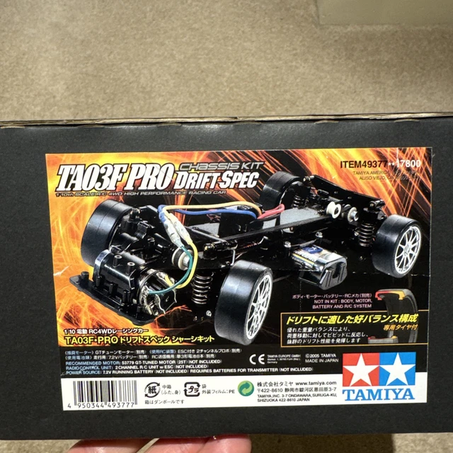 NEW TAMIYA TA03-F Pro DRIFT KIT 1/10 RC Rare With hop Ups (TA03) 49377 ...