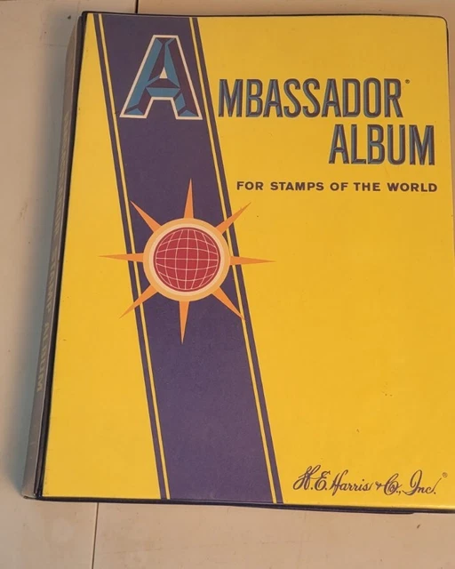 1977 HARRIS AMBASSADOR ALBUM Stamps Of The World OVER 100 Stamps. £37. ...