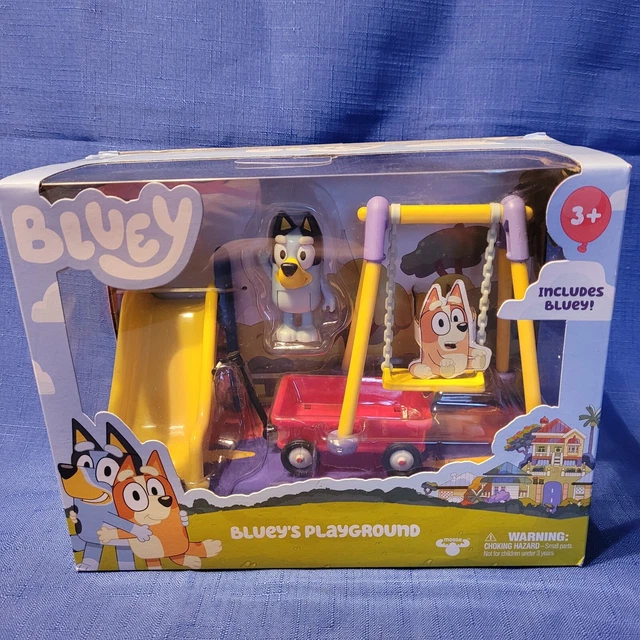 BLUEY BLUEY'S PLAYGROUND Mini Figurines Playset Swing Slide - BRAND NEW ...