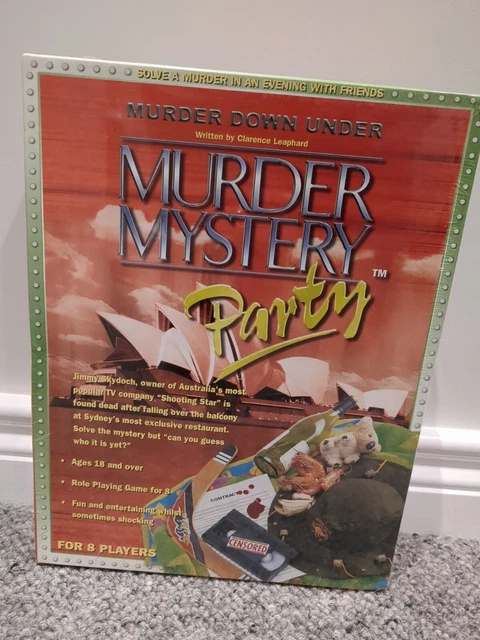 MURDER MYSTERY DINNER Party Game For 8 Players Murder Down Under Bn ...