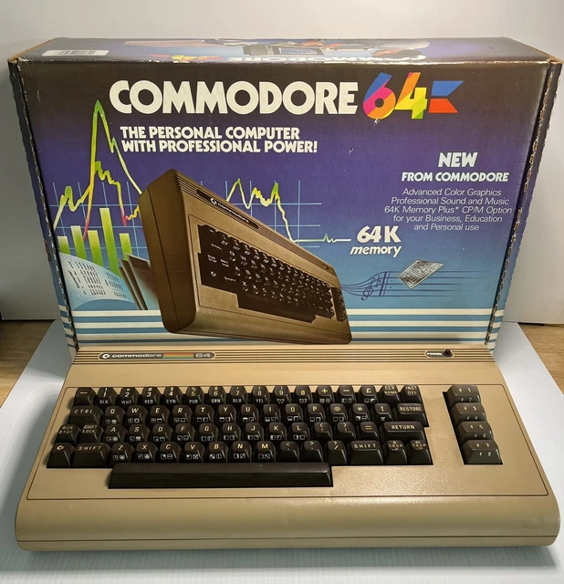 VINTAGE COMMODORE 64 Computer Keyboard W/ Original Box Untested Console ...