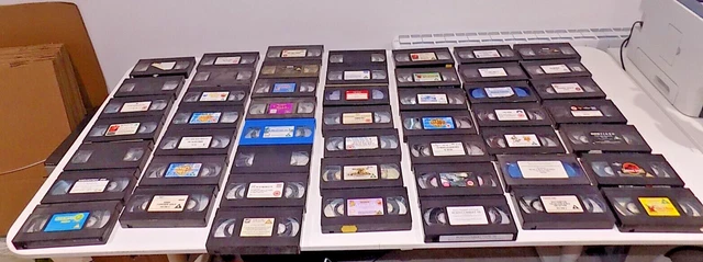 BUNDLE OF 50X Various VHS Tapes Pre-recorded UNTESTED Sold as Spares ...