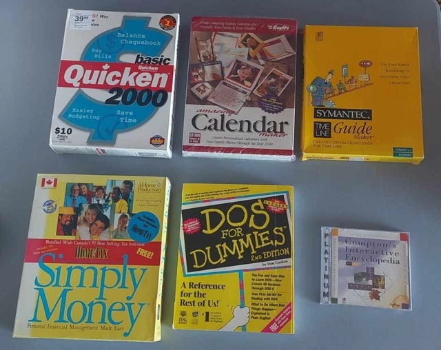 VINTAGE COMPUTER PC Software - Office Software & DOS for DUMMIES Book ...
