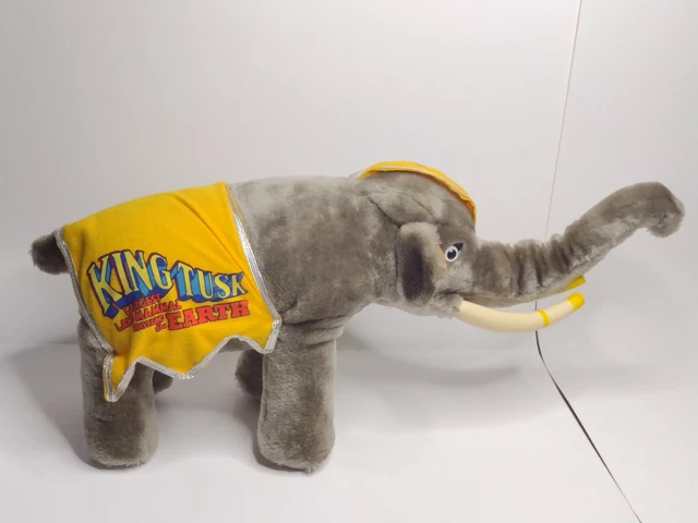 1987 KING TUSK Ringling Bros Barnum Bailey Circus Stuffed Elephant ...