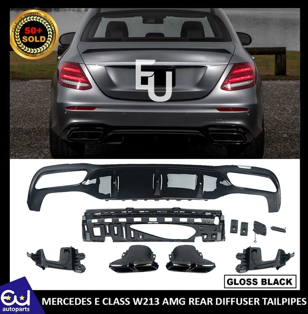 REAR BUMPER DIFFUSER W/ Tailpipes For Mercedes-Benz E Class W213 Saloon ...