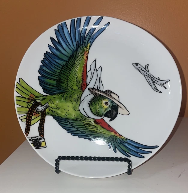WEST ELM DAPPER by Rachel Kozlowski Parrot Airplane Camera Approx. 9 ...