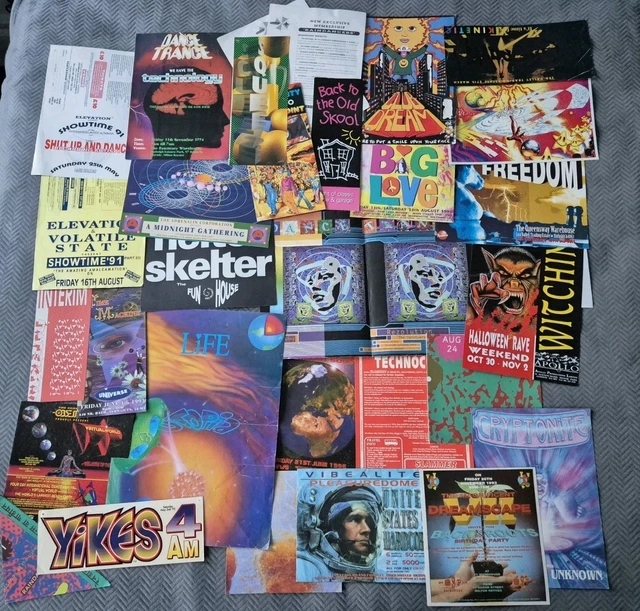 ACID HOUSE RAVE Flyers 1990s Joblot Bundle Flyer Collection £11.12 ...