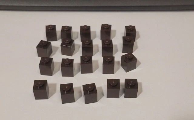 LEGO PART 3005/35382 - Pack of 10 New Pieces - Brick 1x1 - Dark Brown ...