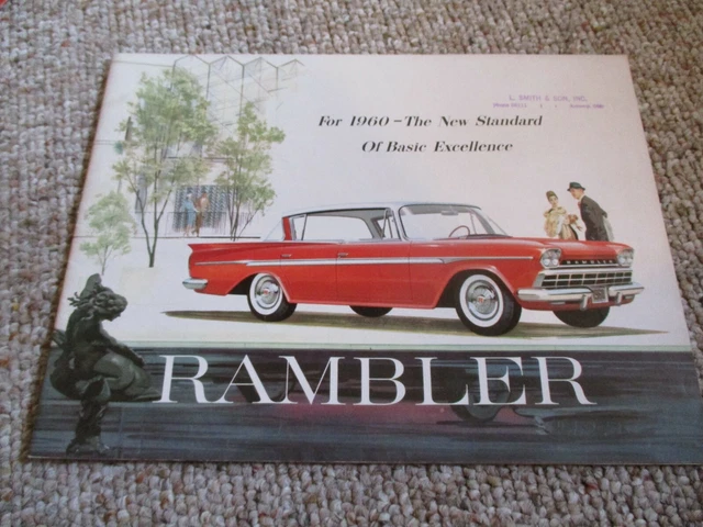 ORIGINAL 1960 RAMBLER Deluxe Sales Brochure 60 AMC Ambassador Rebel EUR ...