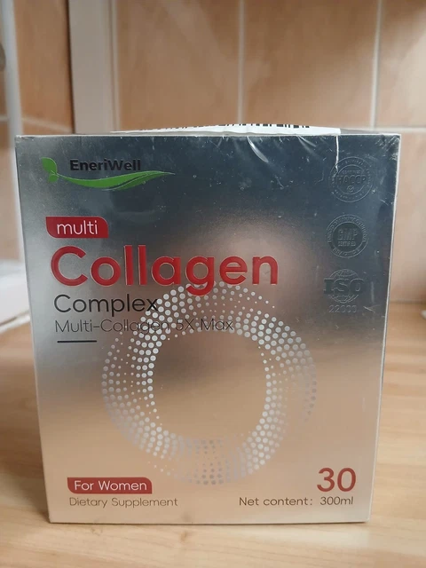 ENERIWELL-MULTI COLLAGEN 5X Max Dietary Supplement Lemon Flavor, 30 ...