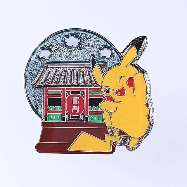 PIKACHU POKEMON GOTOCHI Pin Badge Tokyo Kaminarimon Nintendo From Japan ...