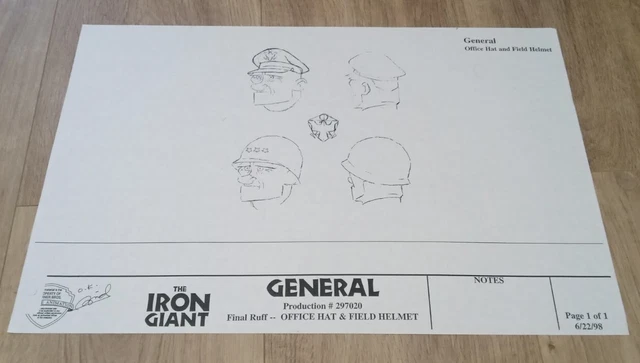 THE IRON GIANT - General Character Model Sheet, Production Used, RARE £ ...