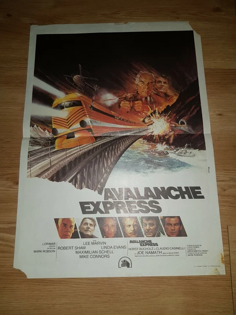 AFFICHE DE CINÉMA d'époque du film: AVALANCHE EXPRESS de 1978 (40x60cm) EUR 5,00 - PicClick IT