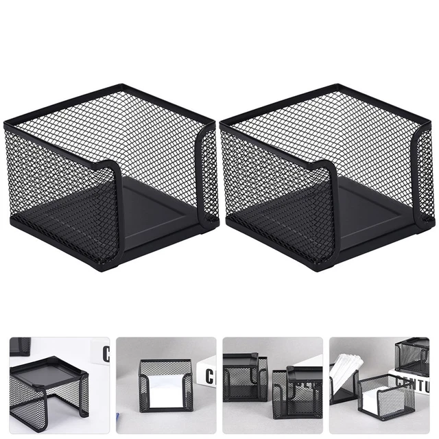 2 PCS PAPER Holder Desktop Memo Organizer Note Papers Notepad Dispenser ...