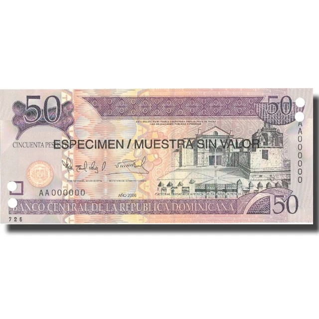 [#573733] BILLETE, 50 Pesos Oro, 2006, República Dominicana, 2006 ...