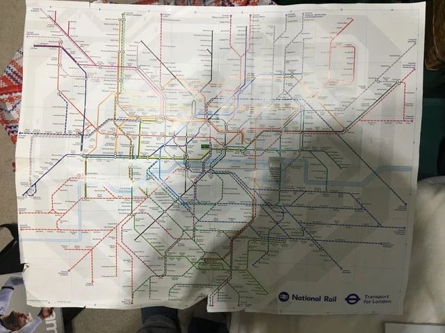 CUT OUT OLD LONDON'S RAIL & TUBE MAP LONDON & SOUTH EAST DEC 2011 £0.99 ...