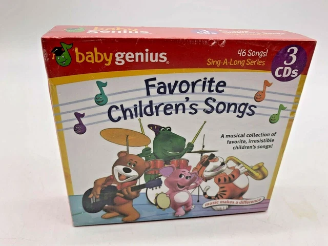 BABY GENIUS FAVORITE Children's Songs 3 CDs Box Set NIP Sing-A-Long ...