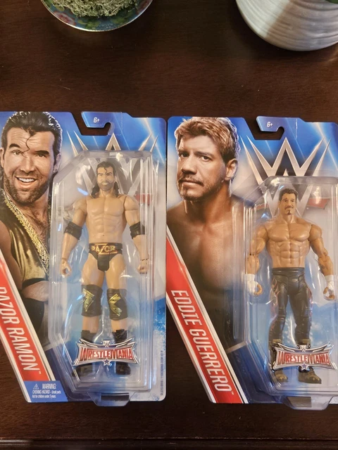 MATTEL WWE BASIC Wrestlemania 32 Eddie Guerrero & Razor Ramon Figures ...
