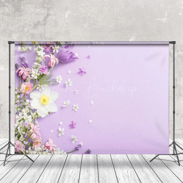 SPRING VARIOUS FLORAL Purple Wall Photo Backdrop $37.87 - PicClick AU