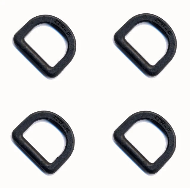 4 X ITW Nexus Black 25mm Plastic D Rings ( DIY Tactical - NSN 5365-33 ...