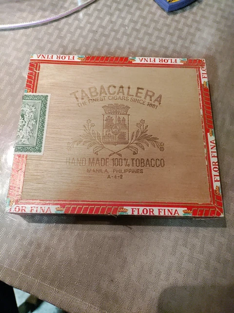 VINTAGE WOODEN CIGAR Box - Tabacalera Flor Fina £17.90 - PicClick UK