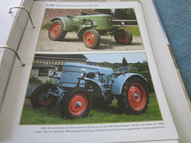 TRAKTOREN DATENBLATT LINKE Hofmann Busch 2 Dieselschlepper LHS 25, 1950 ...