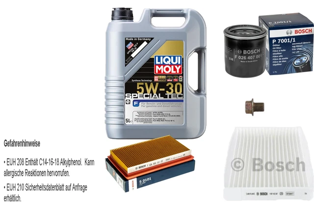 BOSCH INSPECTION SET 5L Liqui Moly Spécial Tec F 5W-30 pour Nissan Cube 1.6 EUR 103,64 - PicClick FR