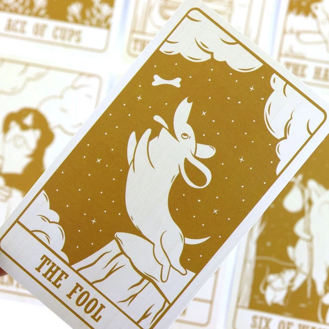 PUPPY TAROT FULL English Dog Oracle Cards Fate Divination Deck Party ...