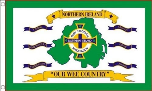 5' X 3' Northern Ireland Football Flag Irish Red Hand of Ulster Our Wee ...