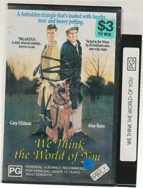 VHS VIDEO TAPE WE THINK THE WORLD OF YOU Big Box Ex-Rental Movieland ...