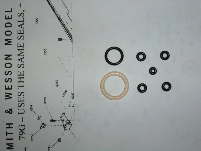 KIT JOINT TORIQUE CO2 SMITH & WESSON 78G 79G + vue exp + liste des pièces + guide des joints EUR ...