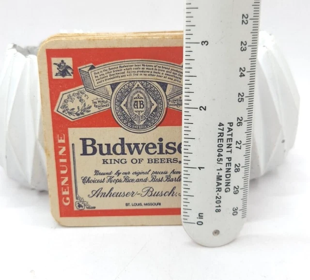 6 VINTAGE BUDWEISER Beer Cardboard Coasters Anheuser Busch GUC £11.57 ...
