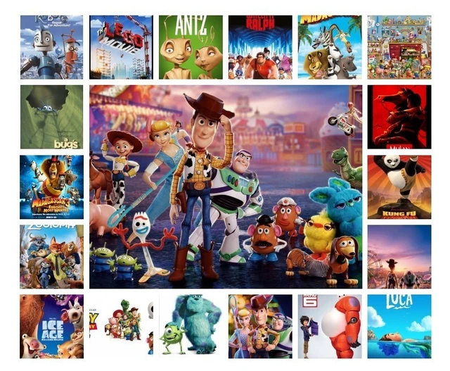 DISNEY MOVIE PIXAR Animated Movie Film Poster Prints Wall Art Posters ...