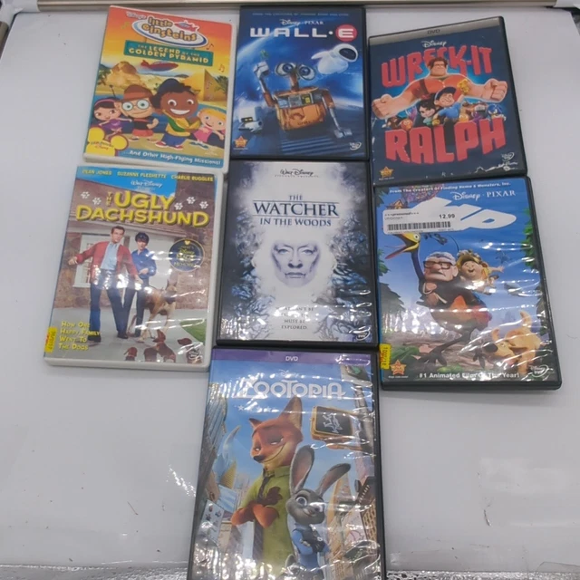 BULK DISNEY PIXAR Kids DVD Lot of 7 Discs Childrens Movies Animated ...