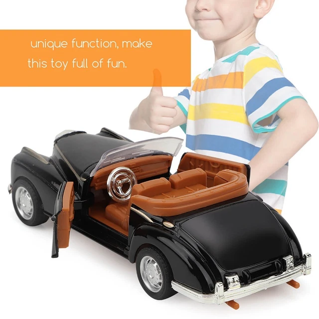 ALLOY RETRO CONVERTIBLE Car Model 1:36 Door Open Car Toy Kids Gifts £5. ...
