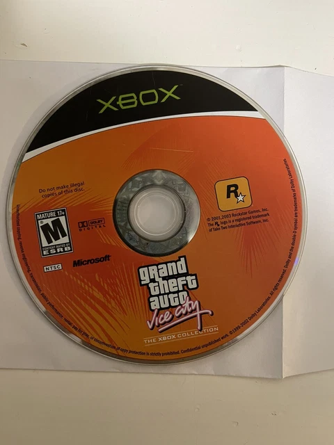 GRAND THEFT AUTO Vice City Original XBOX Game Disk Only £7.54 - PicClick UK