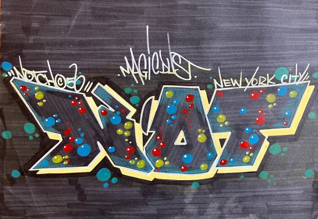 NOTCH 56 (BRONX) Dessin sur papier 21x28cm /cope2/seen/t-kid/taki ...