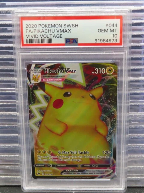 2020 POKÉMON SWSH Pikachu VMax tension pleine art vive #044 PSA 10 EUR ...