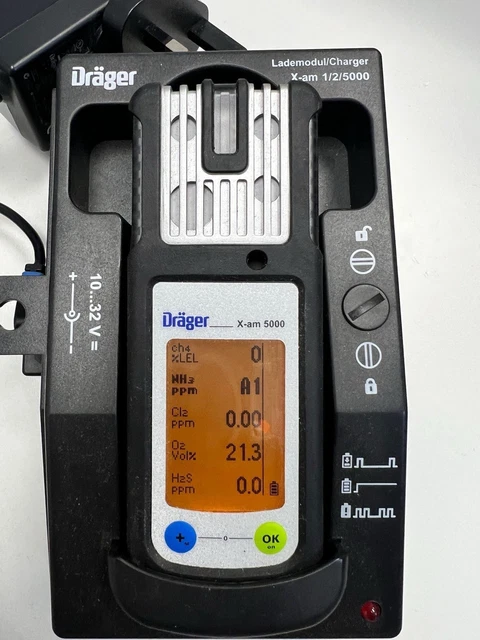 DRAGER X AM 5000 gas monitor with DRAGER CHARGER X-AM 1/2/5000 £669.68 ...