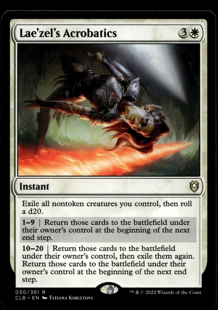 LAE'ZEL'S ACROBATICS #030 MTG Commanders Legend Baldur's Gate M/NM X1 EUR 2,18 - PicClick FR
