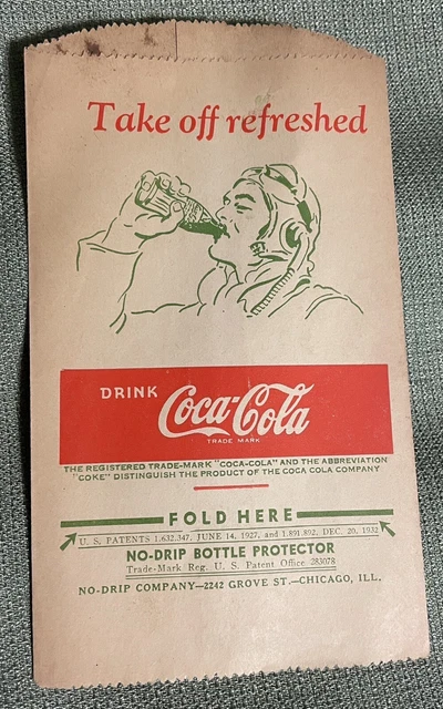 VINTAGE 1930S (LOT OF 2) COCA-COLA “NO-DRIP BOTTLE PROTECTOR” coke SODA ...