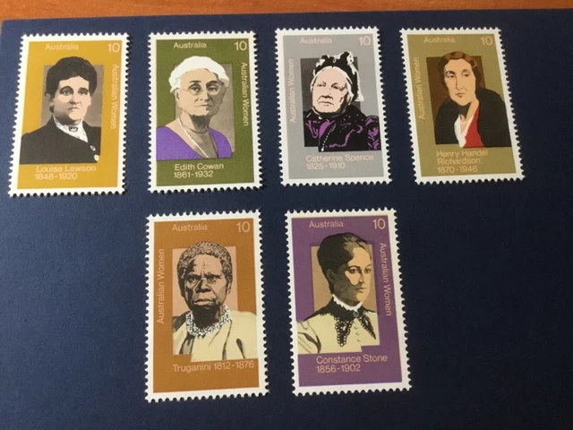 AUSTRALIAN DECIMAL STAMPS 1975 Famous Australian Women, Complete Set 6 ...