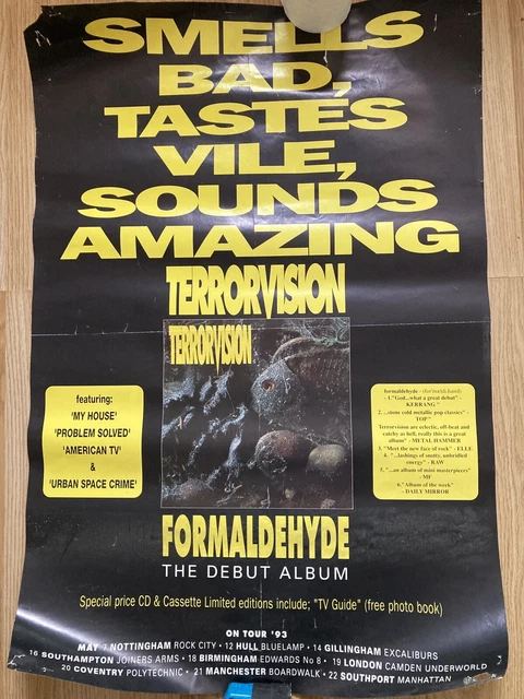 TERRORVISION FORMALDEHYDE TOUR Poster Original 1994 RARE A3 Size £15.00 ...
