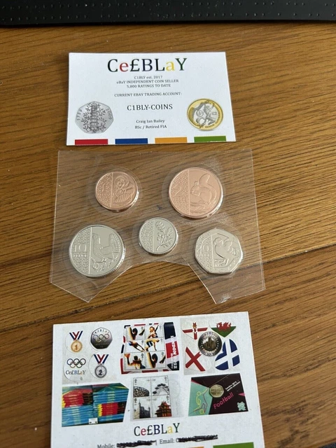 NEW RELEASE RARE NIFC BUNC SEALED DEFINITIVE 2024 5 COIN SET 1p 2p 5p ...