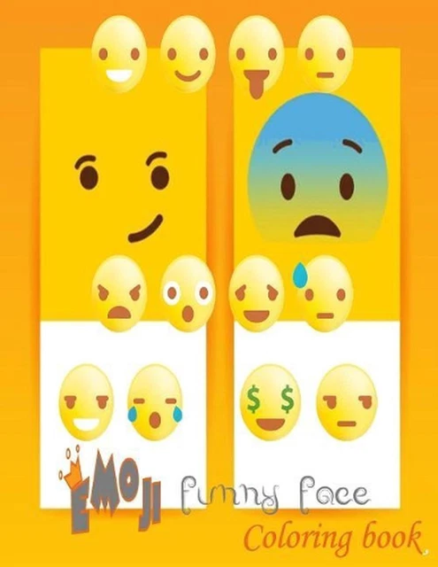EMOJI FUNNY FACE Coloring Book by Nina Packer (English) Paperback Book ...