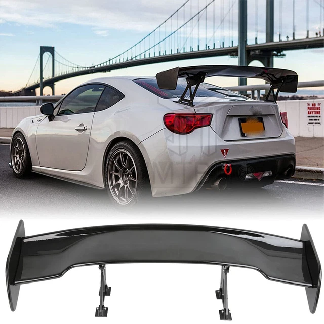 UNIVERSAL REAR SPOILER GT Style Adjustable Racing Trunk Wing Gloss ...